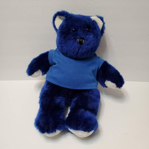 The Bear Factory | Toys | The Bear Factory Blue White Teddy 20 Plush ...
